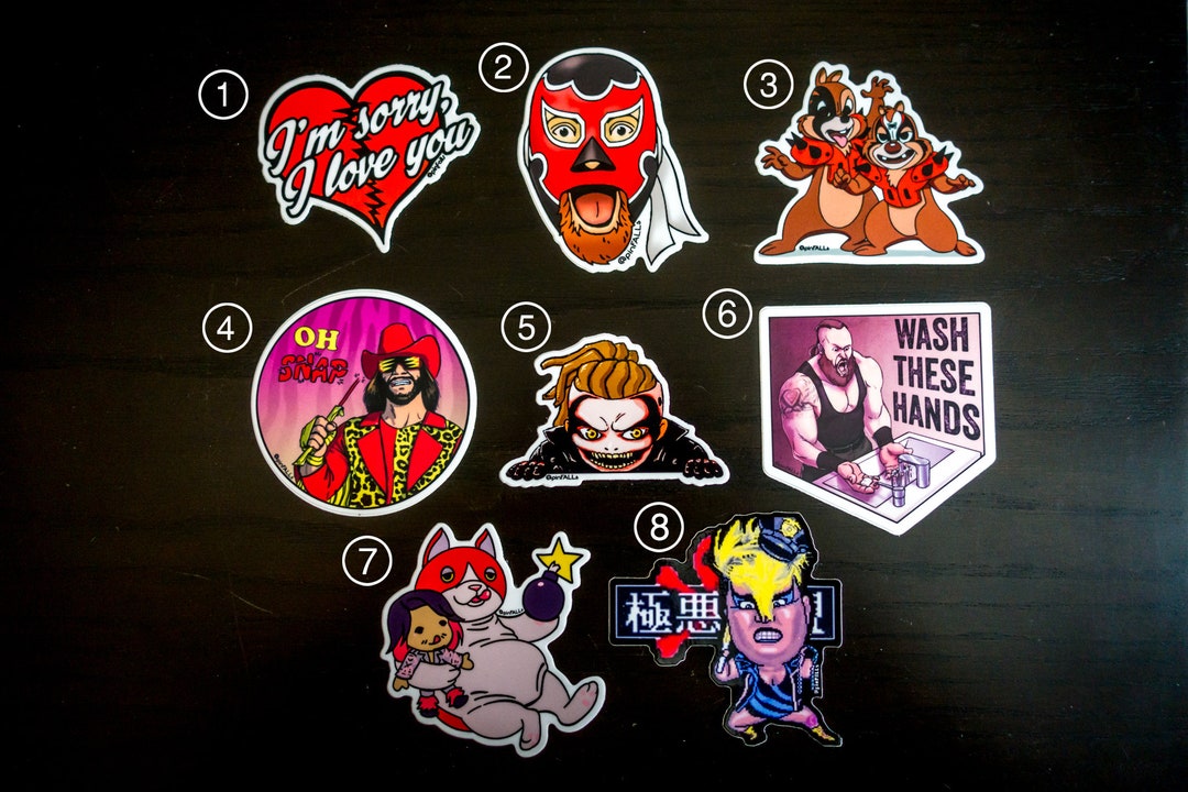 3" Pro Wrestling Vinyl Sticker - Etsy