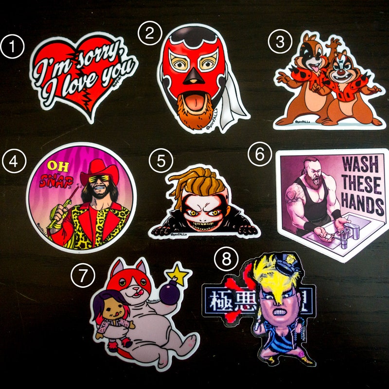 Wrestling Stickers - Etsy