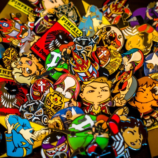 Wrestling Pins - Etsy