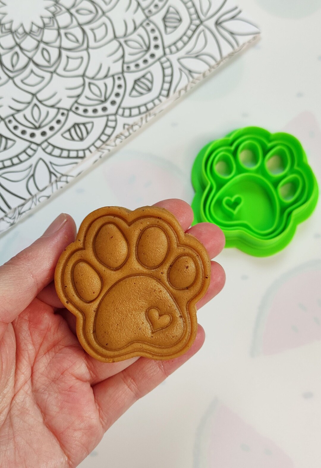 Dog Paw Print Cookie Cutter, DIY Dog Treat Cutter, Dog Lover Baking ...
