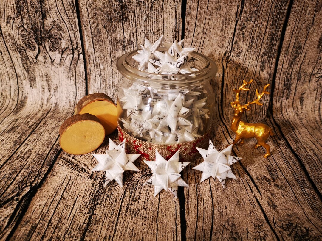 Set of 5 Fröbel Stars Scatter Decoration Decoration Element XMAS ...