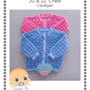 Baby Cardigan PDF Knitting Pattern Designs by Tracy D - Etsy