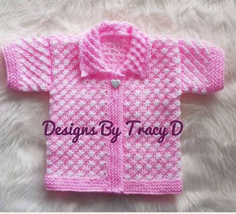Baby Short Sleeve Cardigan PDF Knitting Pattern - Etsy
