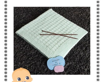 Baby Blanket Pram Cover Knitting Pattern Vintage PDF Instant Download ...