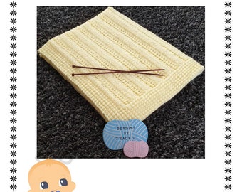Baby Blanket Pram Cover Knitting Pattern Vintage PDF Instant Download ...