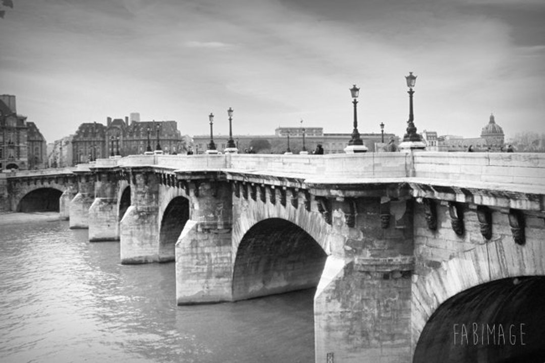 Photography of Paris, the Pont-neuf, the Seine, Black and White, Color ...