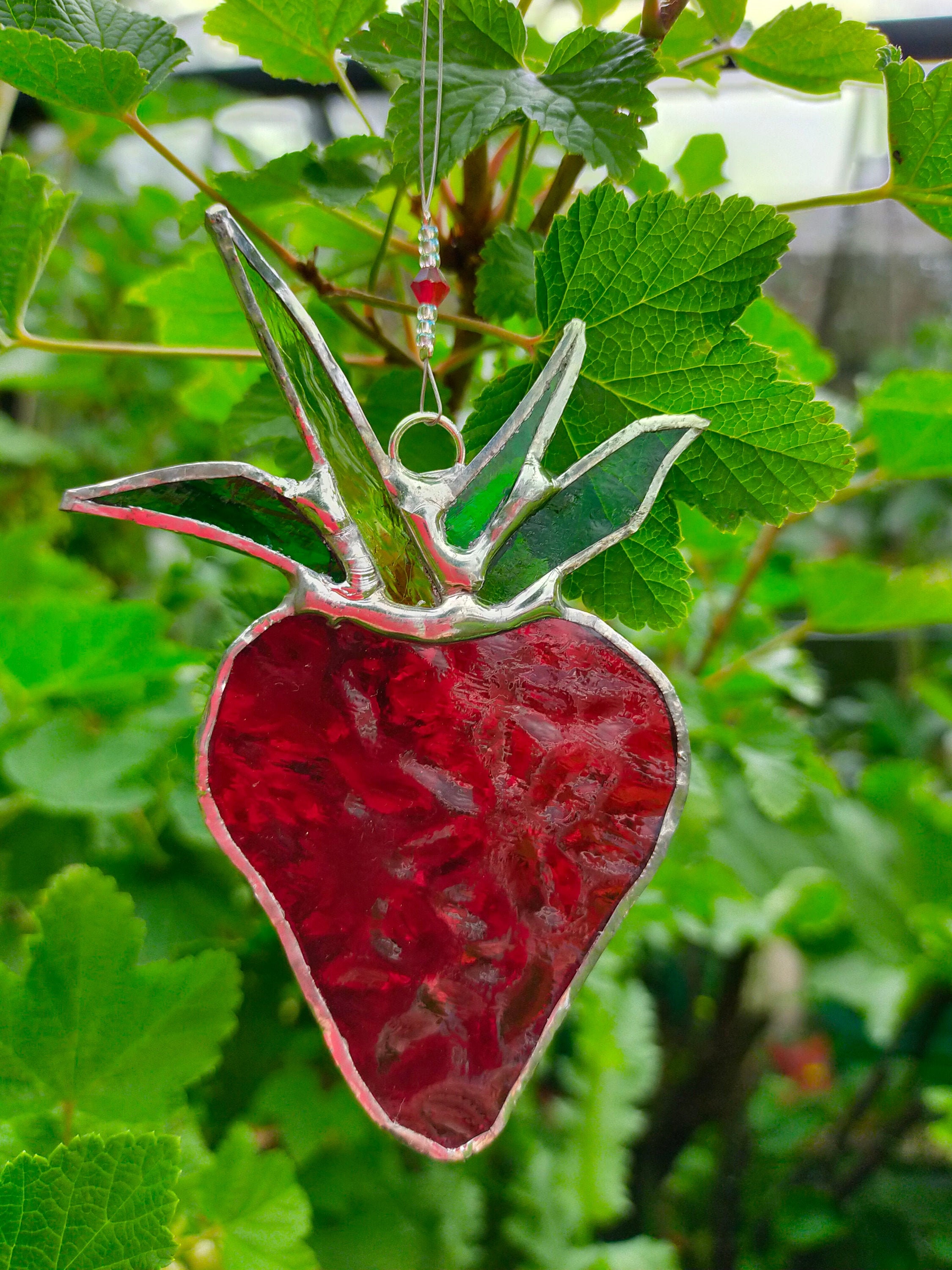 Stained Glass Strawberry - Etsy UK