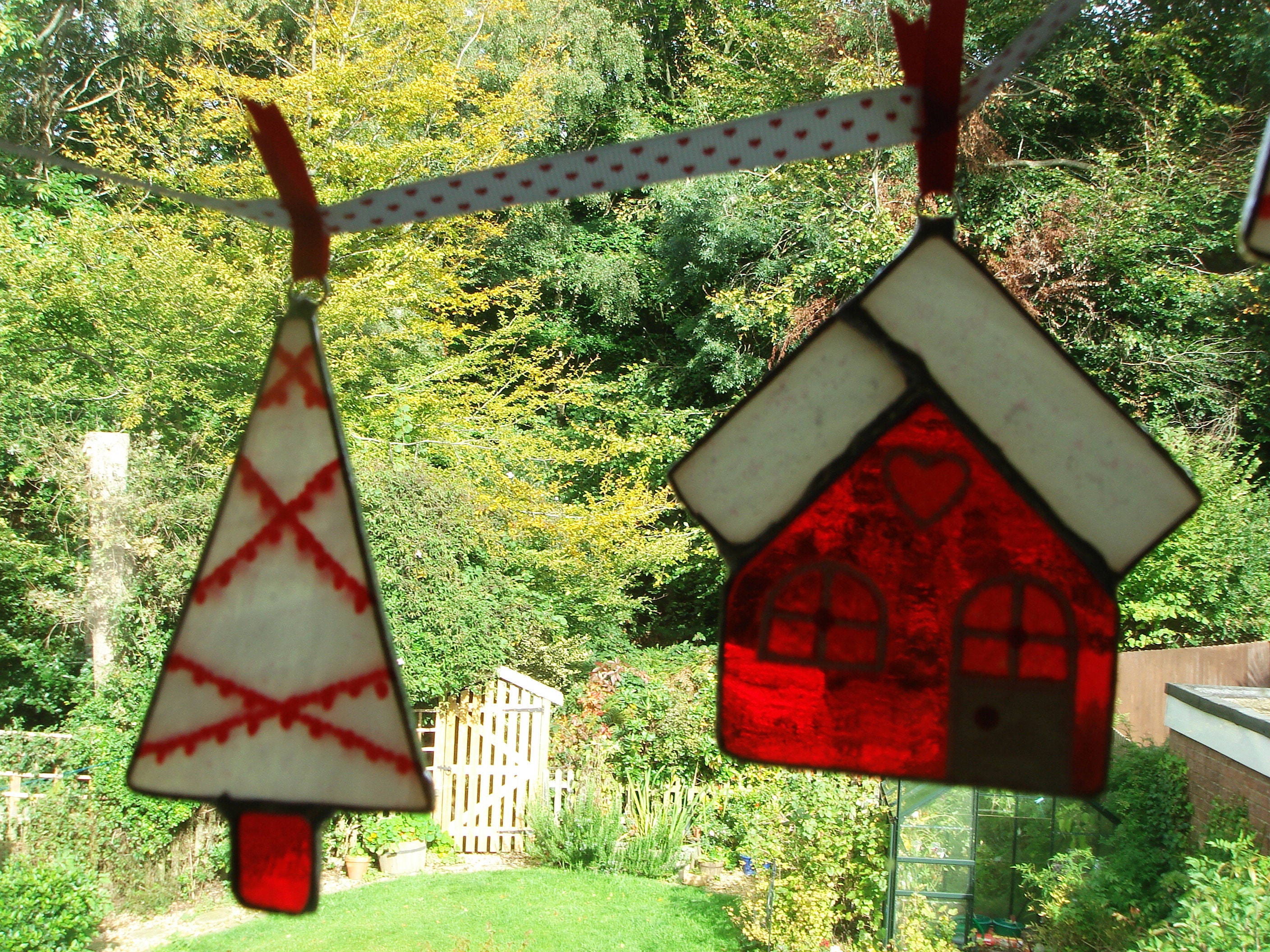 Christmas Stained Glass Bunting - Etsy