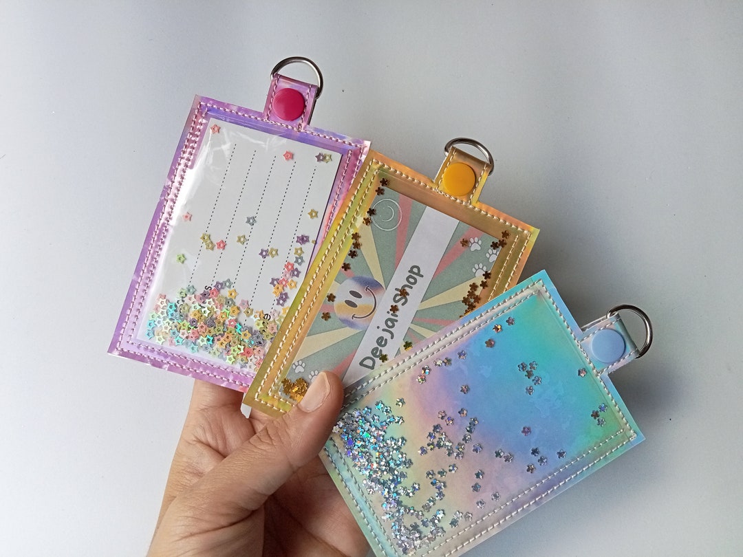 Holographic ID Badge Key Card ID Badge Holder Lanyards - Etsy