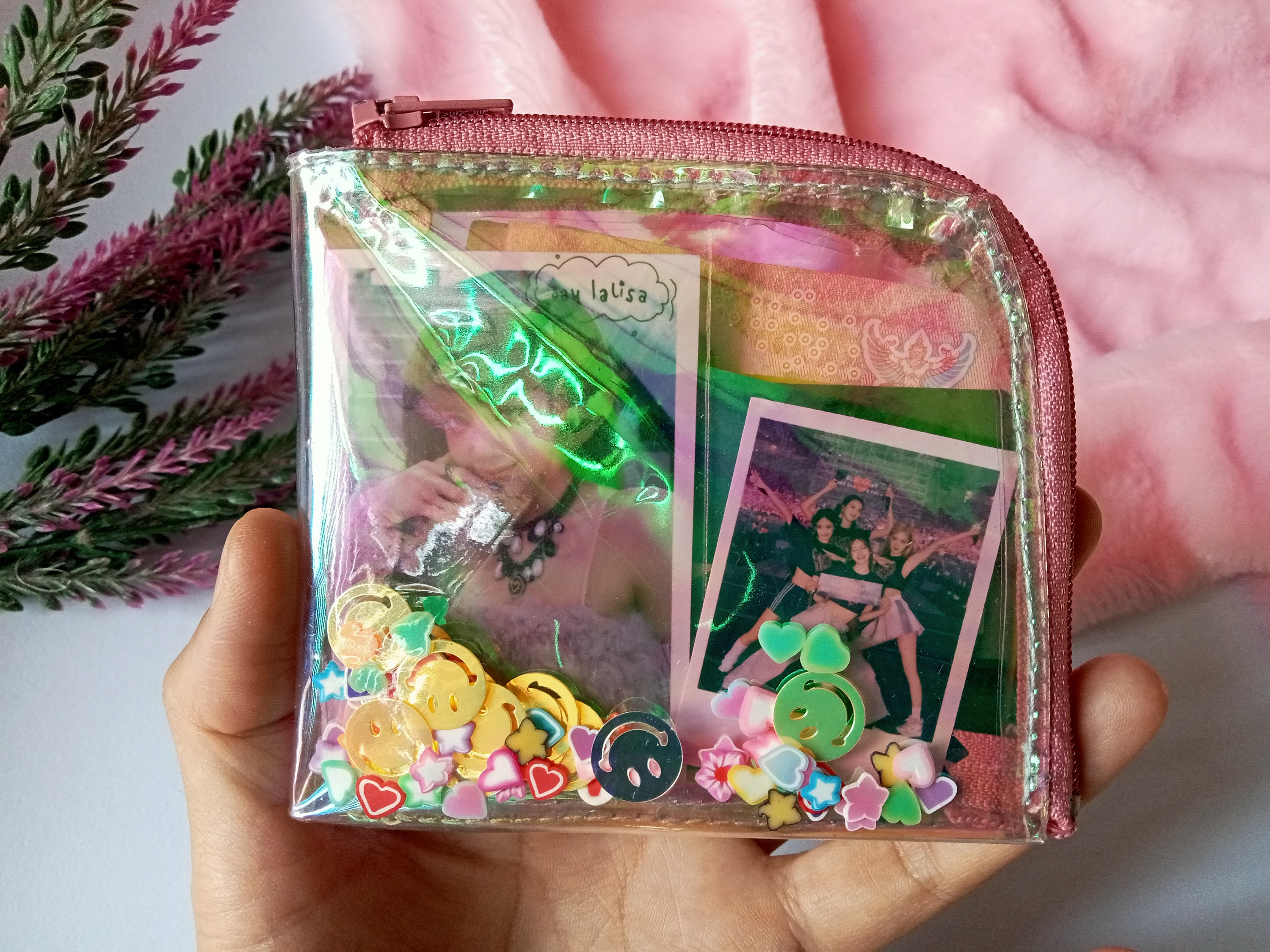 Glitter Hologram Wallet, Iridescent Coin Purse, Holographic Wallet ...