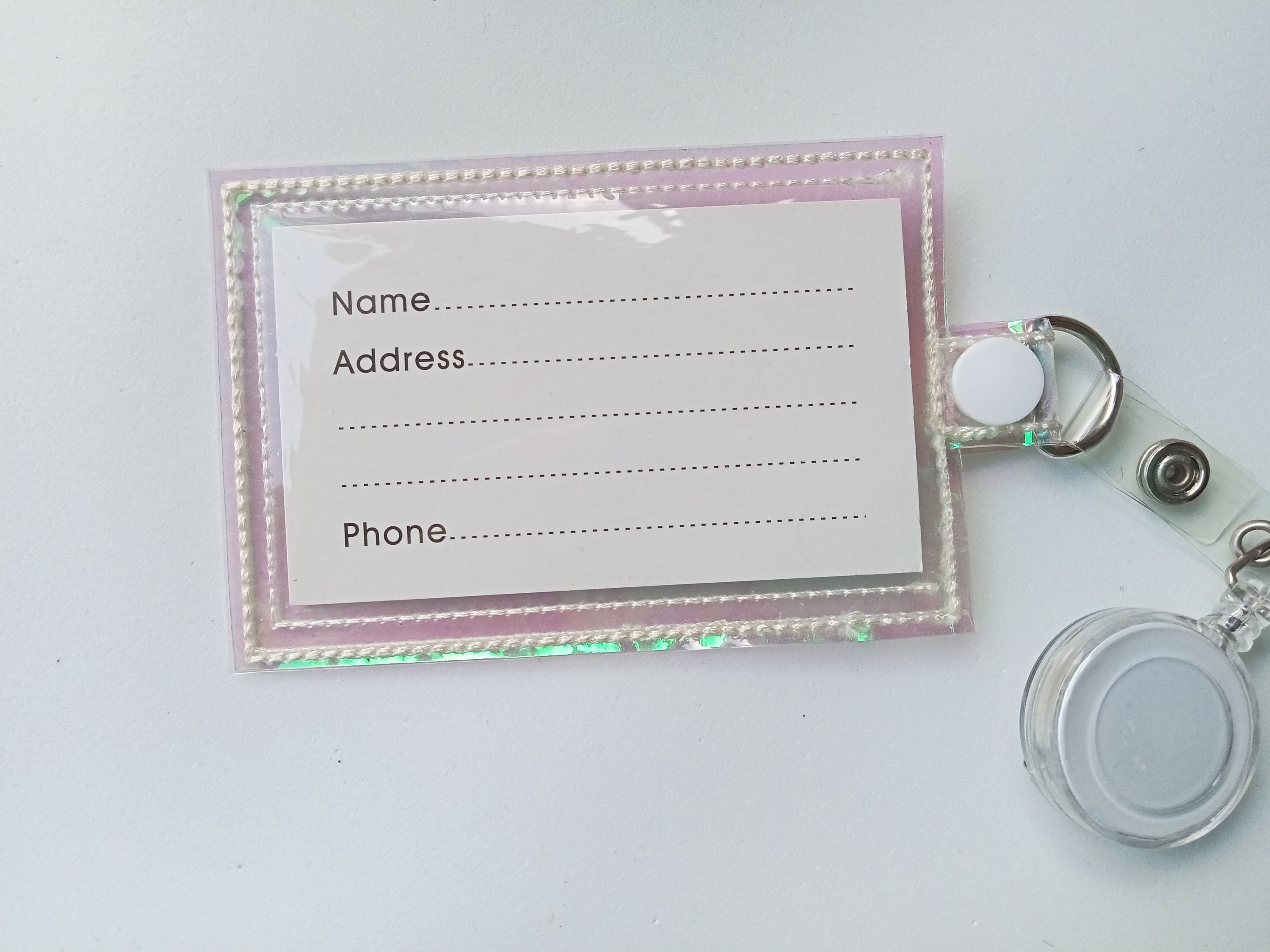 Hologram ID Badge Key Card ID Badge Holder Gitter Badge - Etsy