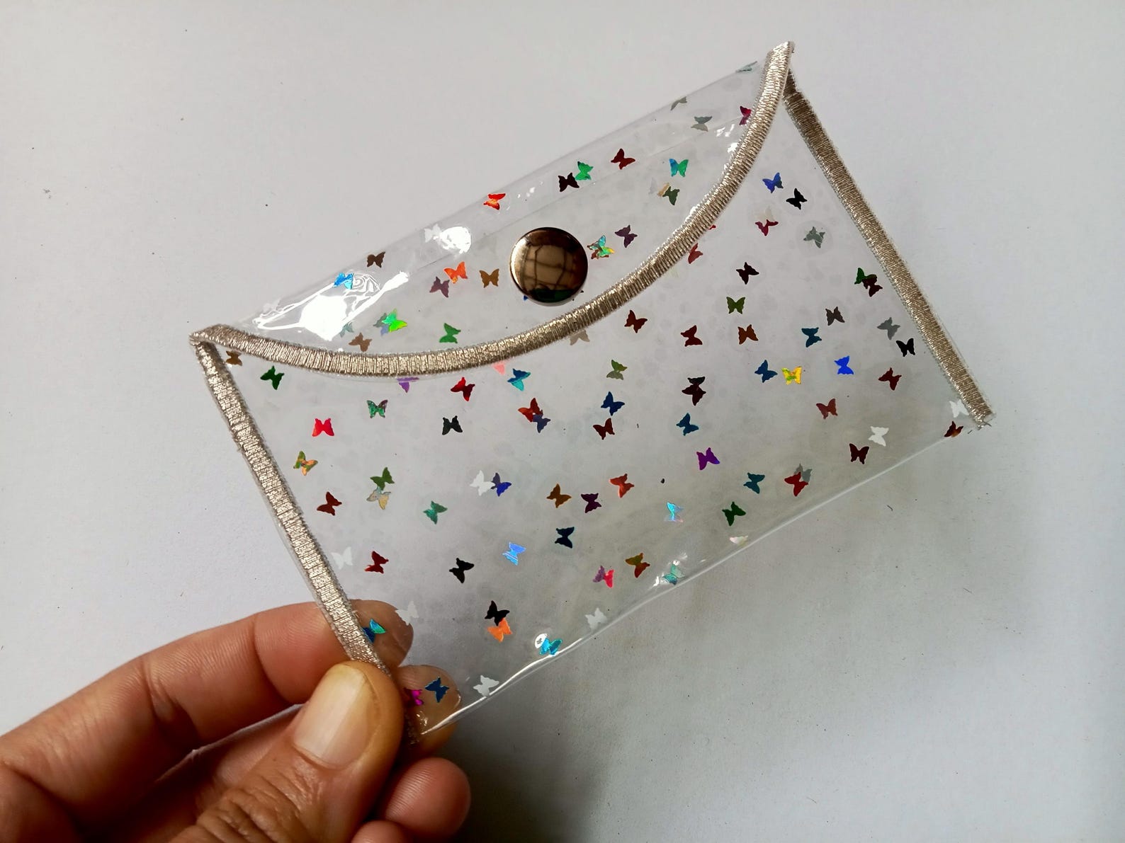 Star Glitter Card Wallet, Clear Coin Purse , Transparent Card Holder ...