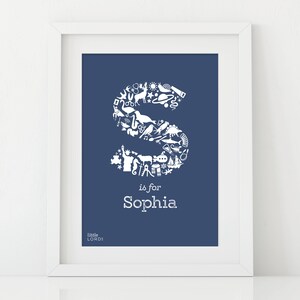 Personalised Alphabet Print Letter S | Etsy