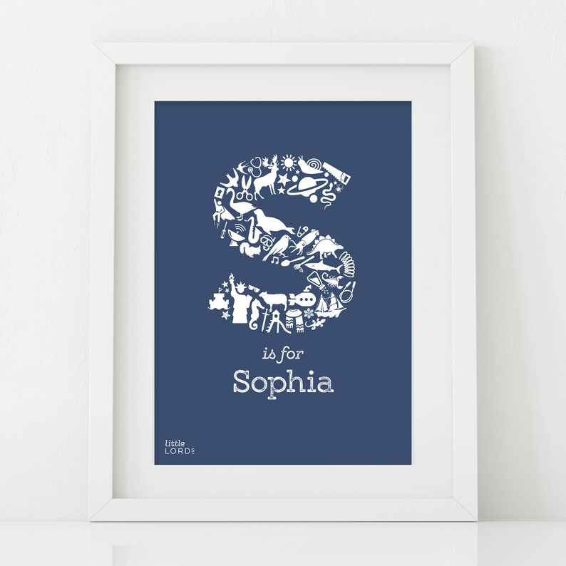 Personalised Alphabet Print Letter S | Etsy