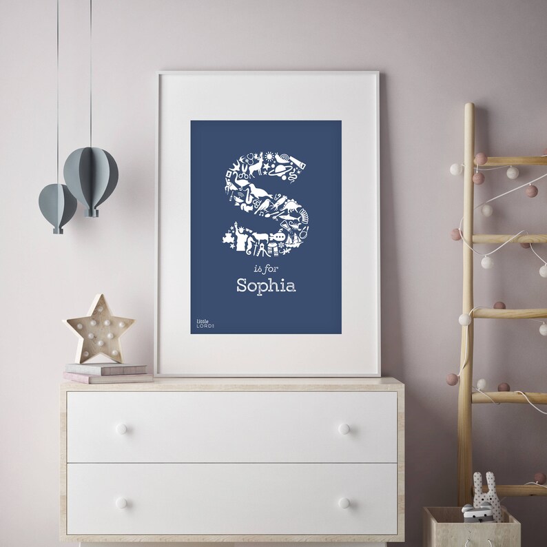 Personalised Alphabet Print Letter S | Etsy