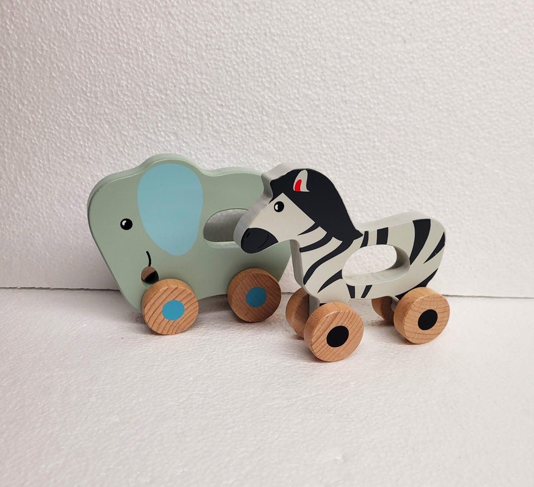 TWO Push Along Animal Toys - Etsy