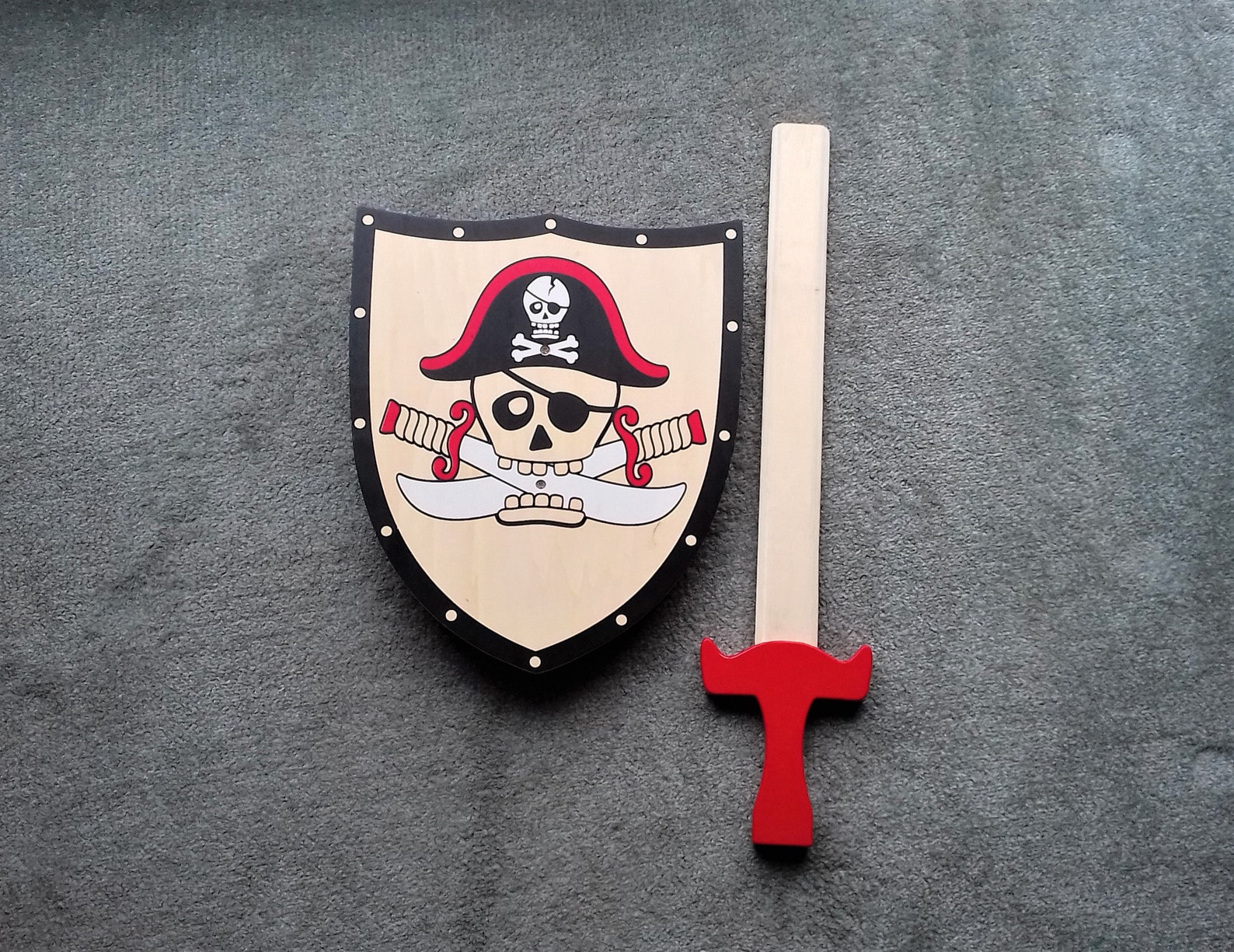 Pirate sword and shield set | Etsy