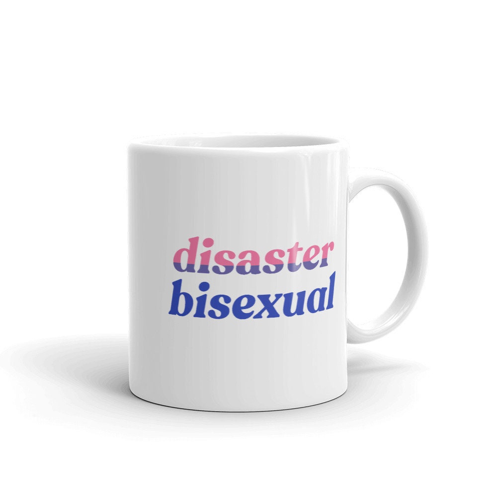 Disaster Bisexual Funny LGBTQIA Bi Pride Flag Meme Mug | Etsy
