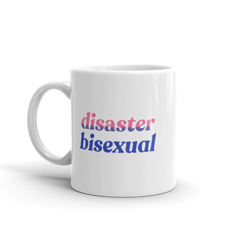 Disaster Bisexual Funny LGBTQIA Bi Pride Flag Meme Mug | Etsy