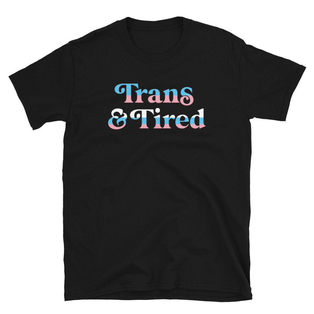 Trans and Tired LGBTQIA Aesthetic Retro Pride Flag Unisex - Etsy