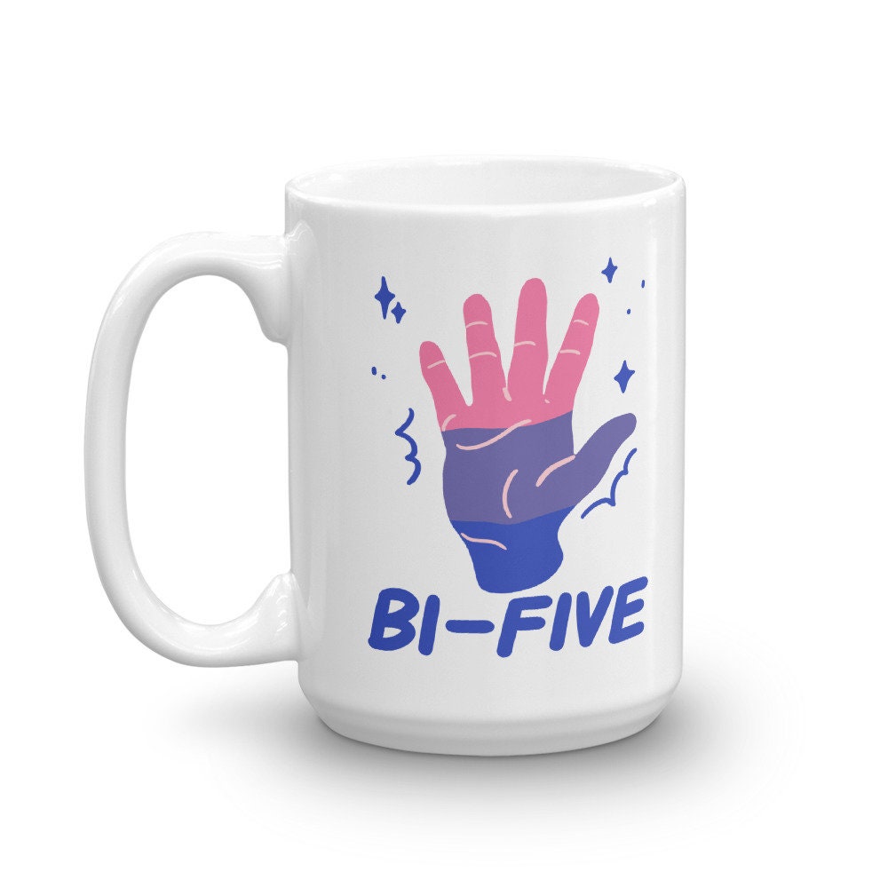 Bi-Five High Five Mug Bisexual LGBT Bi Pride Flag Cup | Etsy