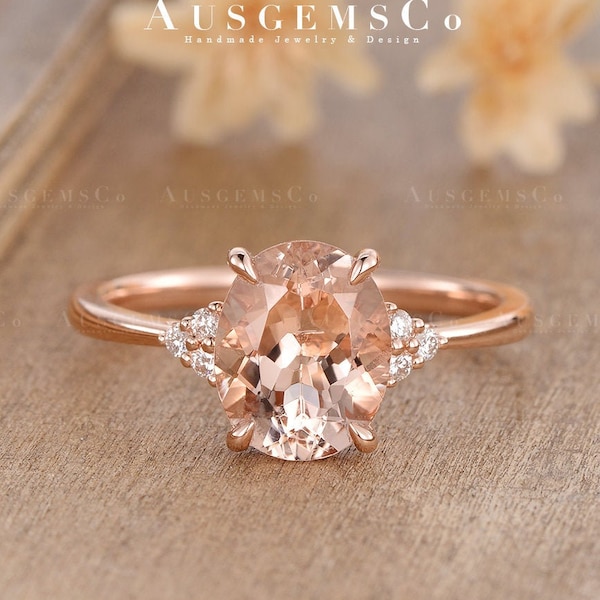 Oval Morganite Ring - Etsy