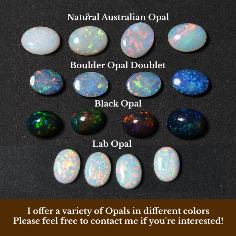 Vintage Oval Cut Opal Engagement Ring Set Enhancer Band Natural Opal ...