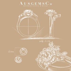 Vintage Opal Engagement Ring Set Unique Rose Gold Turquoise Flower ...