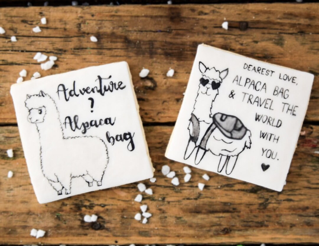 Punny Llama Alpaca Decorated Sugar Cookie Set Vegan Gluten-free - Etsy