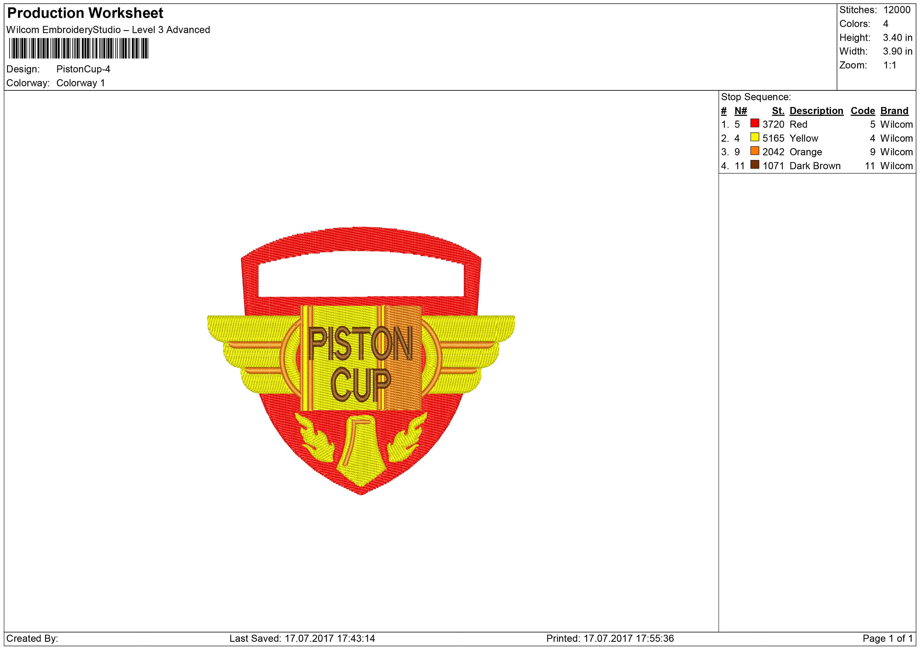 Piston Cup Embroidery Design and Applique Embroidery Design. - Etsy