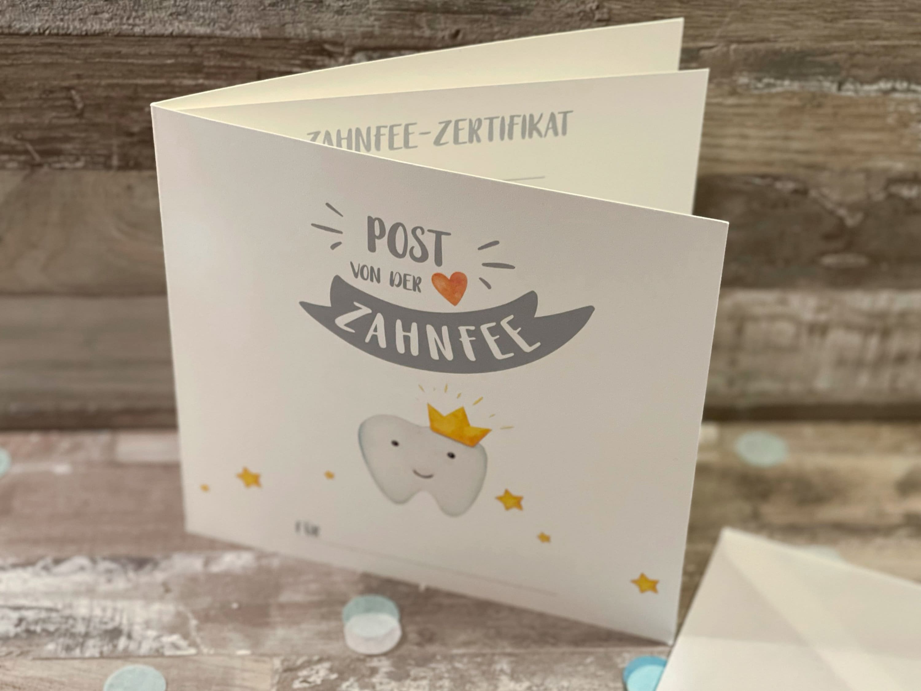 Post von der Zahnfee Karte mit Zertifikat / Zahnkalender - Etsy