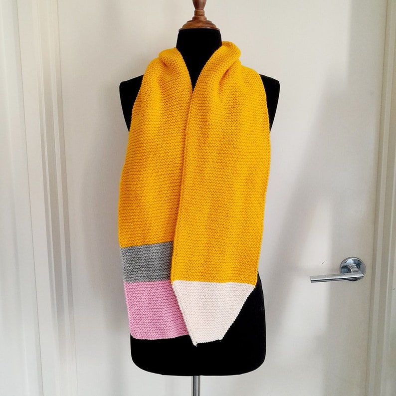 Pencil Scarf Knitting Pattern - Etsy