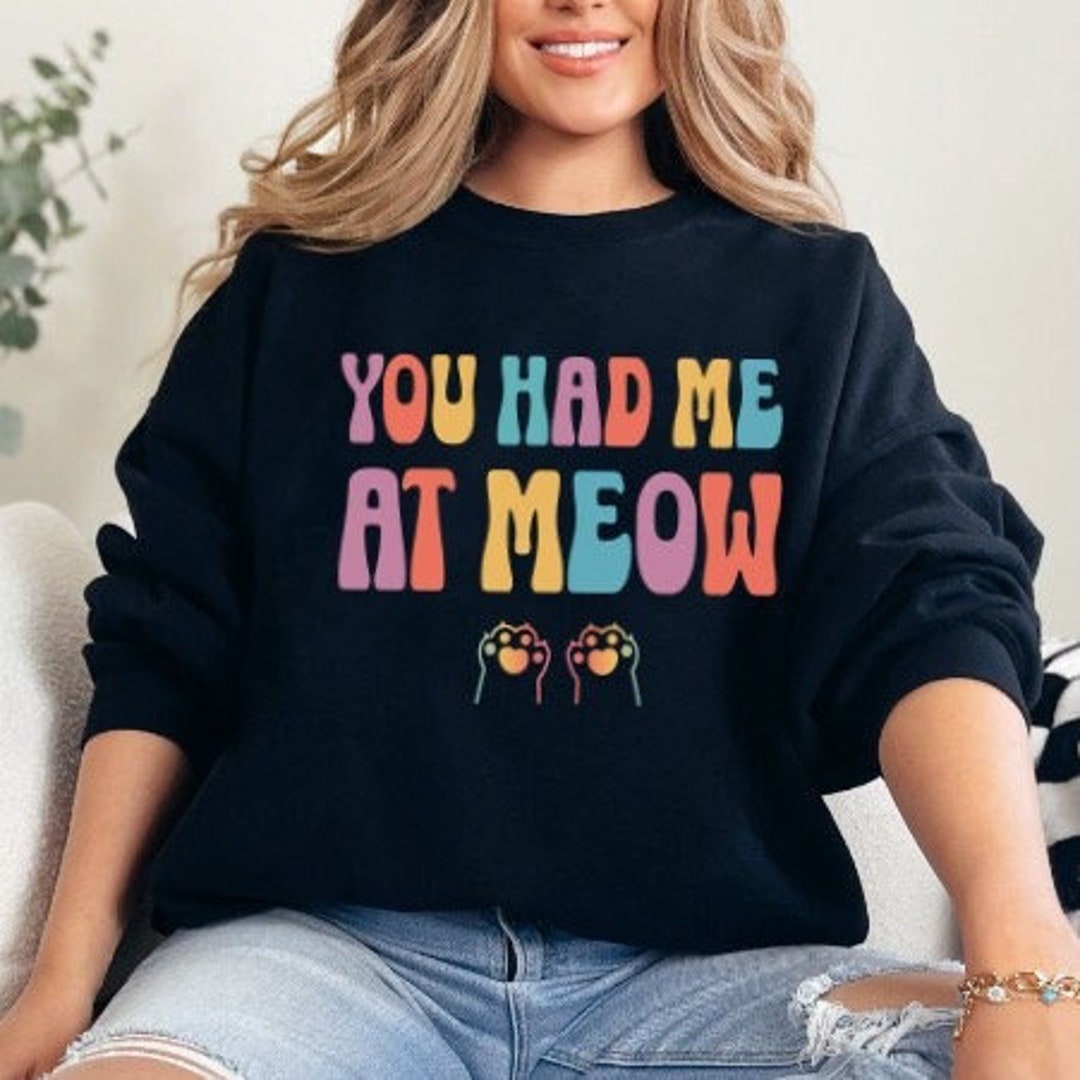 Custom Cat Sweatshirt, Cat Themed Gifts for Cat Lovers, Cat Owner Gifts, Cat Lady Jumper, Cat ...