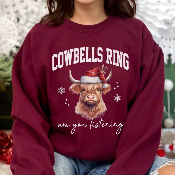 Christmas Jumper Highland Cow Jumper - Etsy UK