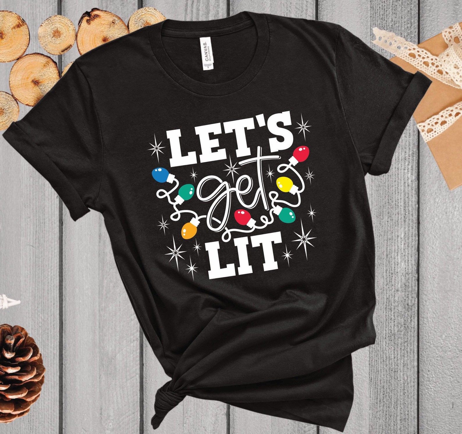 Christmas Lights Shirt Xmas Lights Tee Festive Fairy Lit Etsy