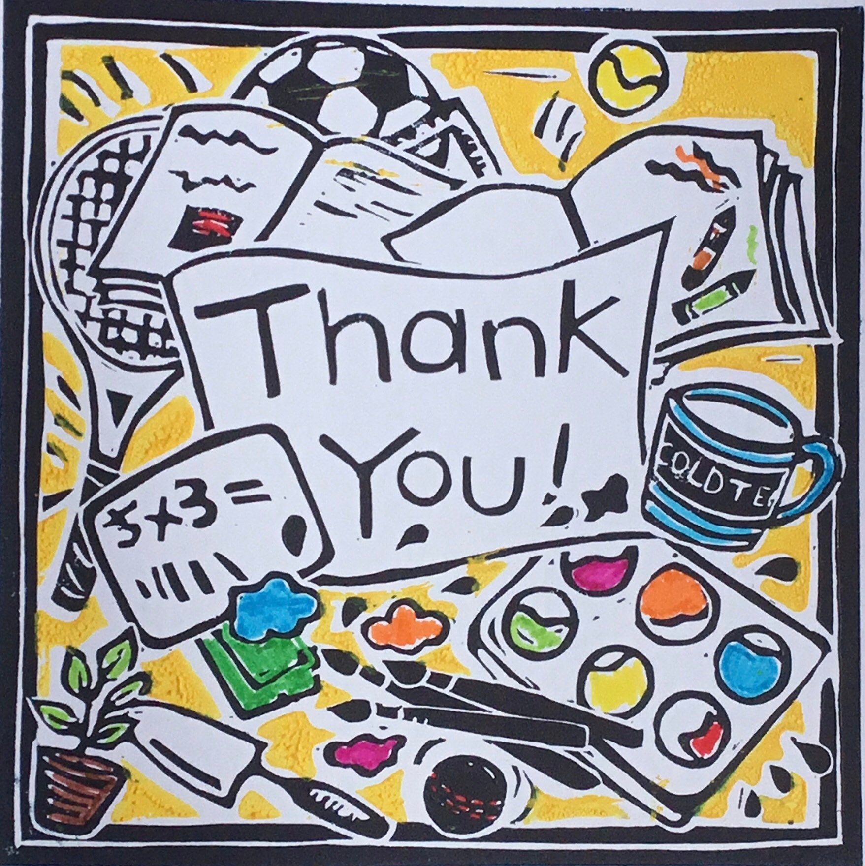 Thank you card Teacher/ Classroom Assistant - Etsy.de