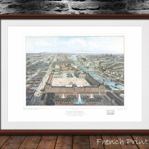 Paris Print Art LE LOUVRE MUSEUM French Antique Litographs - Etsy