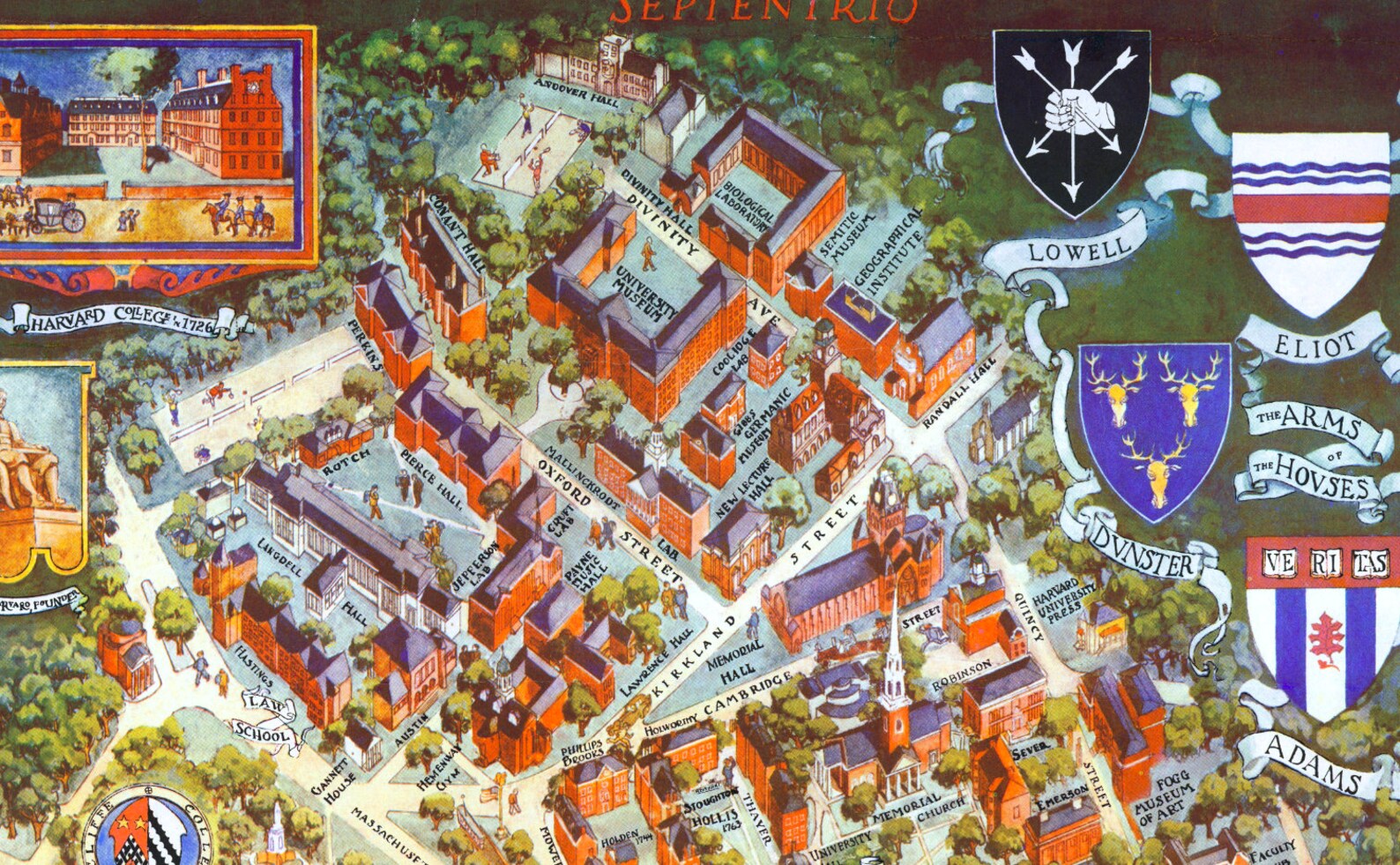 HARVARD University Map MASSACHUSETTS Vintage Wall Art Campus - Etsy