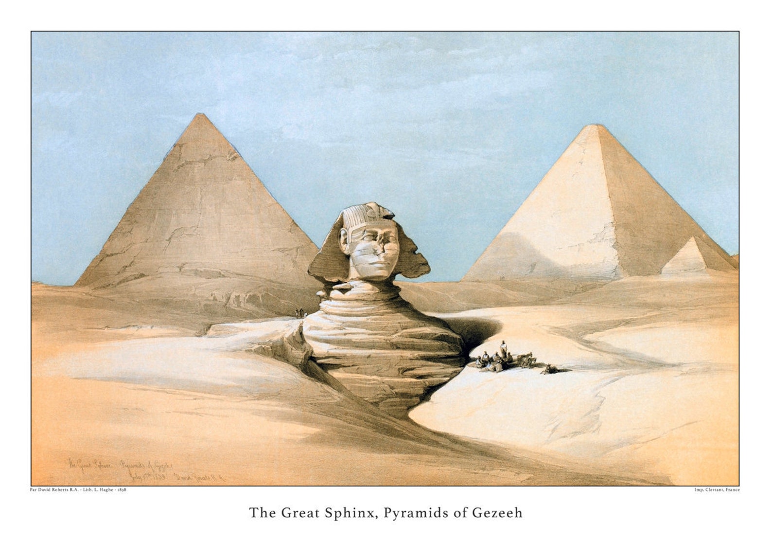 The Great Sphinx Egyptian Print Sketch Book Drawing Exploration ...