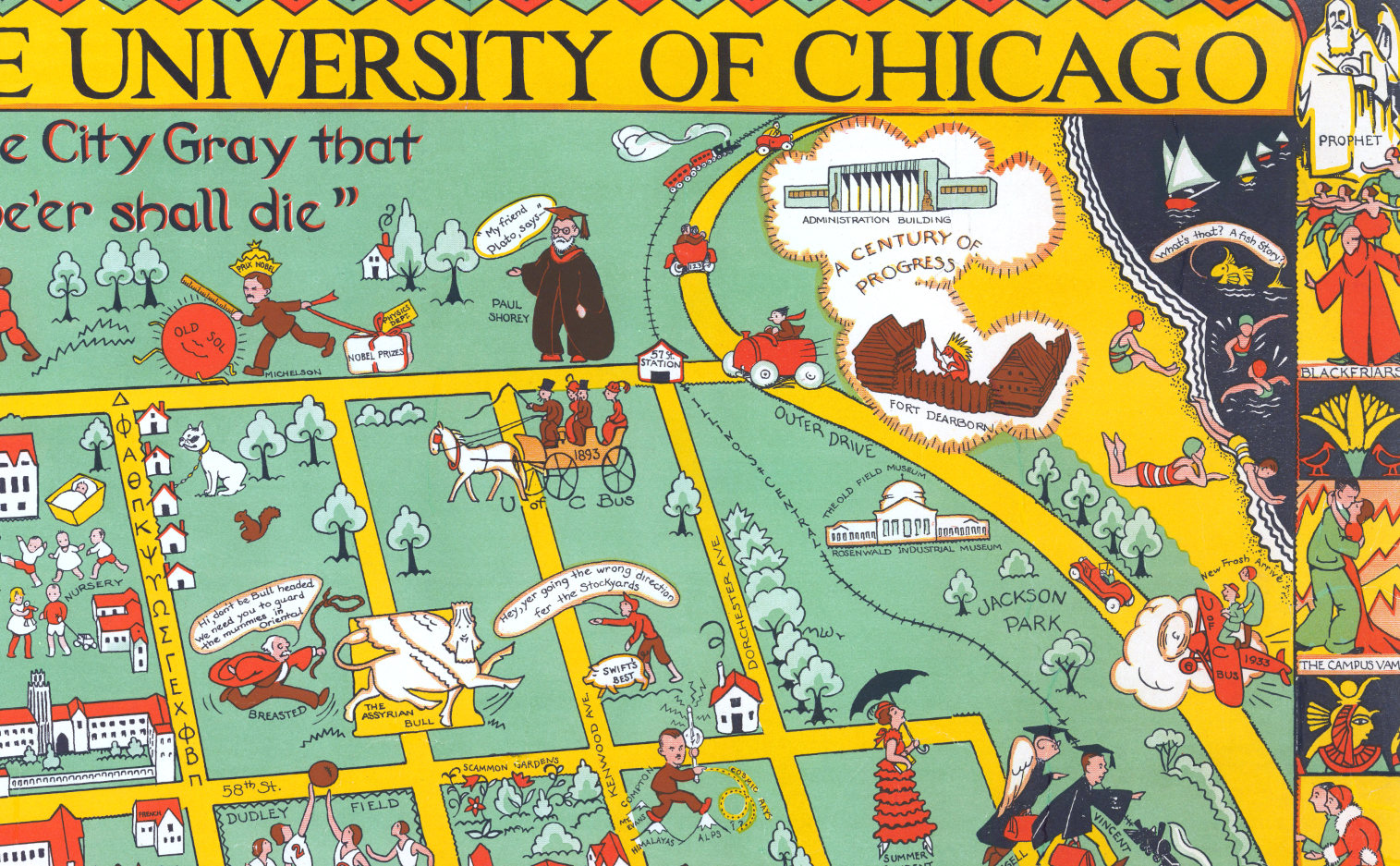 CHICAGO University Map ILLINOIS Vintage Wall Art Campus - Etsy