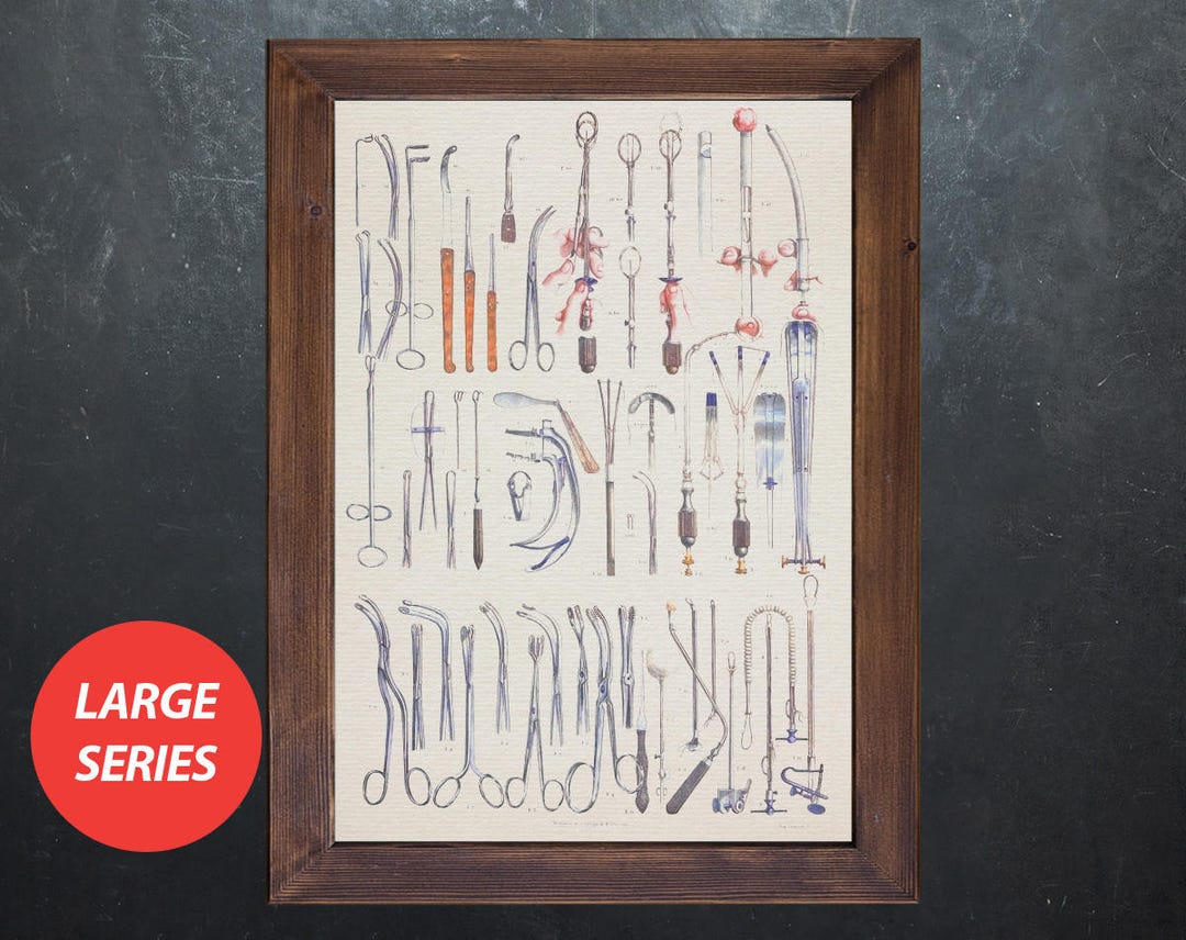 Anatomy Art MEDICAL SURGERY TOOLSET Surgery Medical Student Gift ...