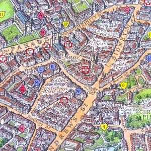 CAMBRIDGE University Map ENGLAND Vintage Wall Art Campus - Etsy