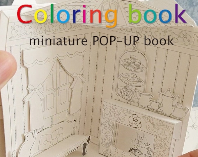 Download [coloring Book Type]miniature POP-UP Book - Etsy