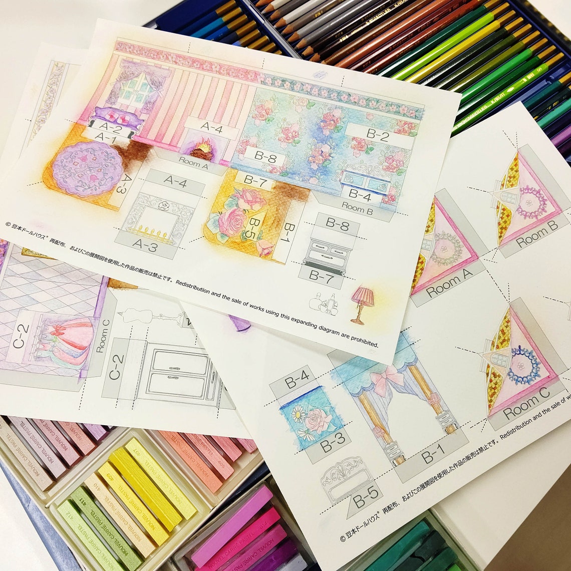 Download coloring Book Type 2miniature POP-UP Book - Etsy