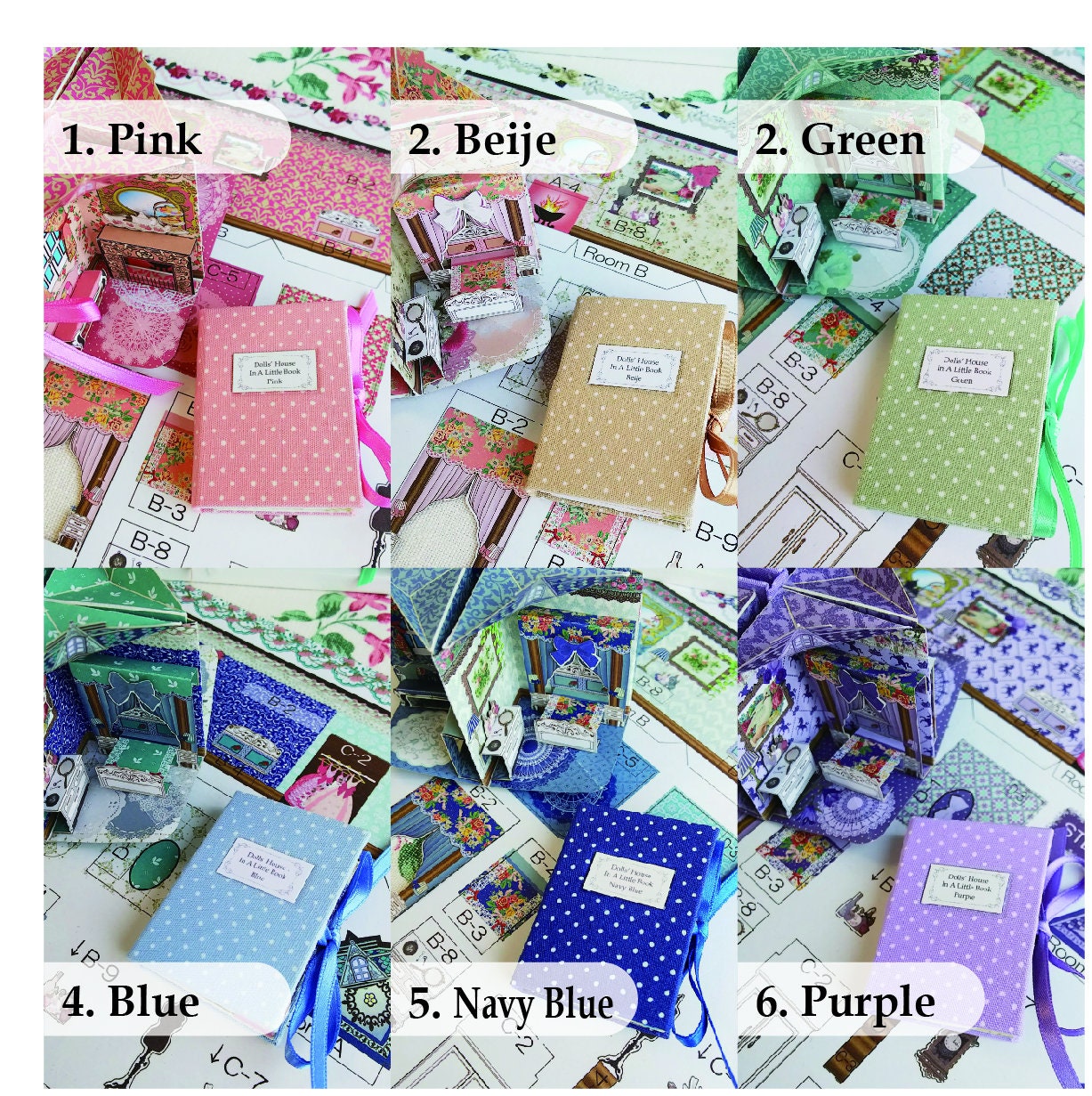 Miniature Book kit 6 Colors Available | Etsy