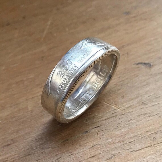 Coin Ring American State Quarter Coin Personalised | Etsy