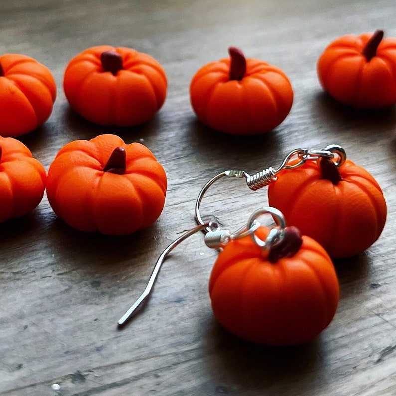 Handmade Pumpkin Earrings, Autumn Earrings, Jack O Lanterns, Spooky ...