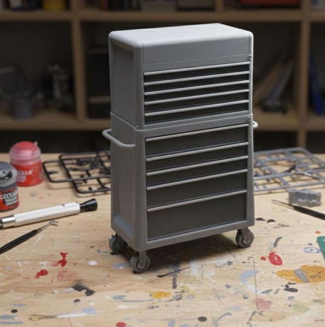 Scale Small Stacked Rolling Toolbox — Miniature Model Resin 3D Printed ...