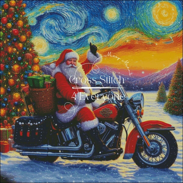 Harley Davidson Santa Claus - Etsy