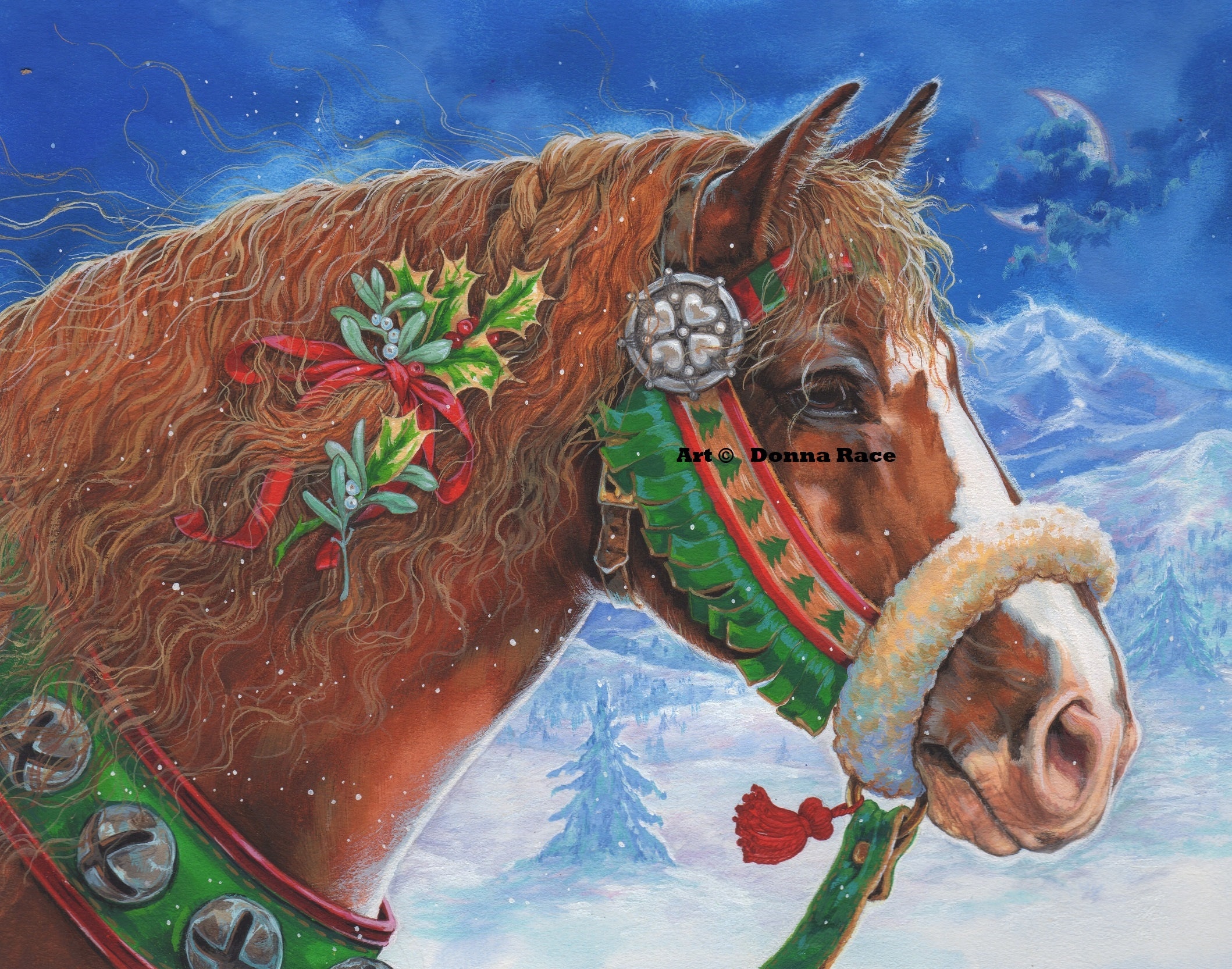 Christmas Horse Drawings